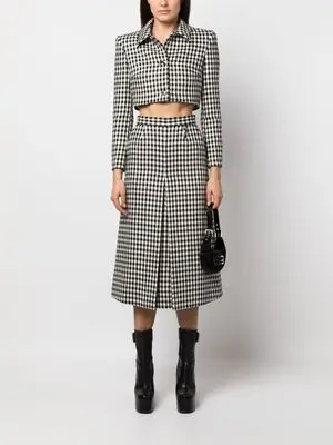Roberto Cavalli Cropped Gingham-check Jacket