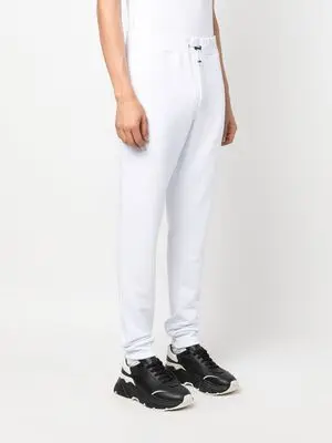 PLEIN SPORT Logo-plaque Cotton Track Pants - White