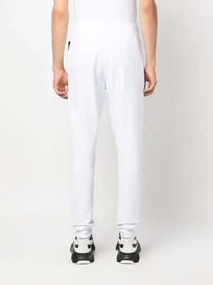 PLEIN SPORT Logo-plaque Cotton Track Pants - White
