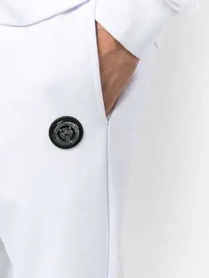 PLEIN SPORT Logo-plaque Cotton Track Pants - White