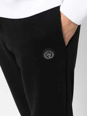 PLEIN SPORT Logo-patch Cotton Track Pants - Black