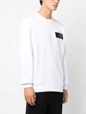 PLEIN SPORT Logo-patch Cotton Sweatshirt - White