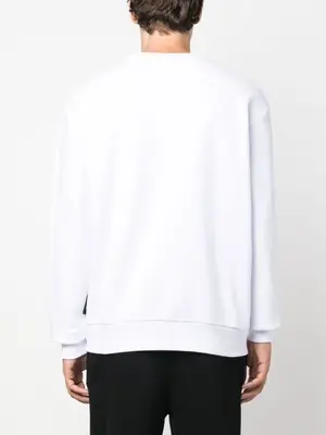 PLEIN SPORT Logo-patch Cotton Sweatshirt - White