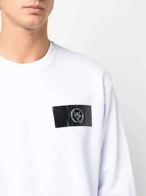 PLEIN SPORT Logo-patch Cotton Sweatshirt - White