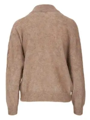 Brunello Cucinelli Floral-embroidered Mock-neck Jumper - Neutrals