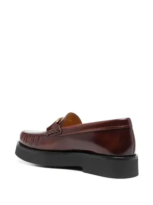 TOD'S Logo-buckle Leather Loafers