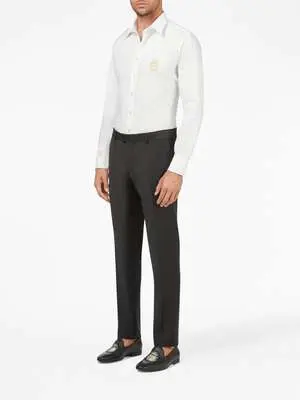 BILLIONAIRE Crest-motif Poplin Shirt - White