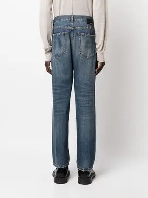 LARDINI Distressed Straight-leg Jeans