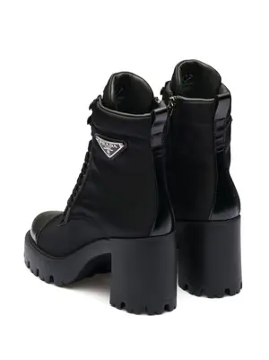 Prada 85mm Triangle-logo Ankle Boots