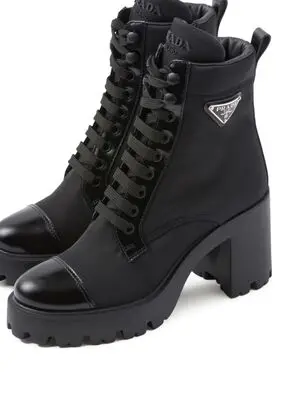 Prada 85mm Triangle-logo Ankle Boots
