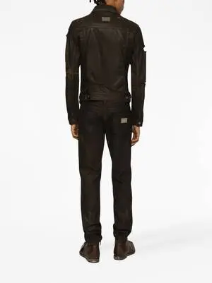 Dolce & Gabbana Ripped Detailing Slim-fit Jeans - Black