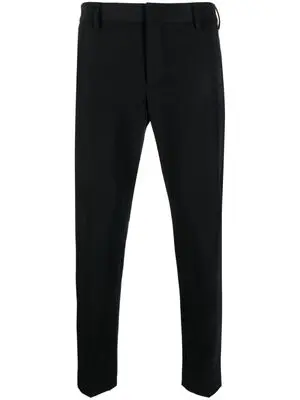 PT TORINO Straight-leg Tailored Trousers - Black