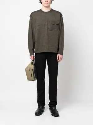 Dsquared2 Flap Pocket Crew Neck Jumper - Green