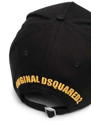 Dsquared2 Logo-patch Cotton Baseball Cap - Black