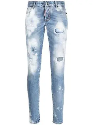 Dsquared2 Distressed Acid Wash Jeans