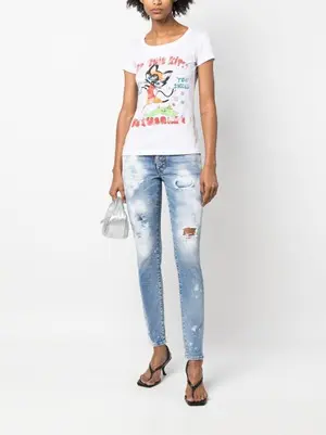 Dsquared2 Distressed Acid Wash Jeans