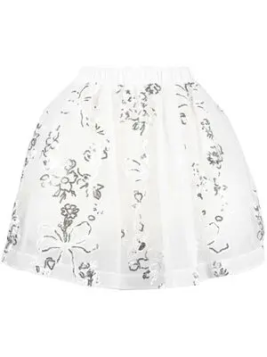 Simone Rocha Sequin-embellished Tulle Miniskirt