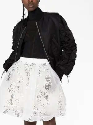 Simone Rocha Sequin-embellished Tulle Miniskirt