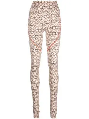 Patrizia Pepe Monogram-print Leggings