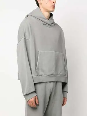 ENTIRE STUDIOS Washed Drop-shoulder Hoodie - Grey