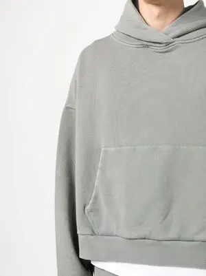 ENTIRE STUDIOS Washed Drop-shoulder Hoodie - Grey
