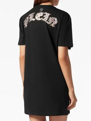 Philipp Plein Teddy Bear-print Cotton Minidress