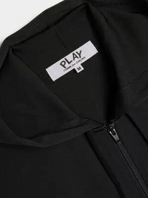 Play Comme Des Garcon Logo-patch Zipped Hoodie