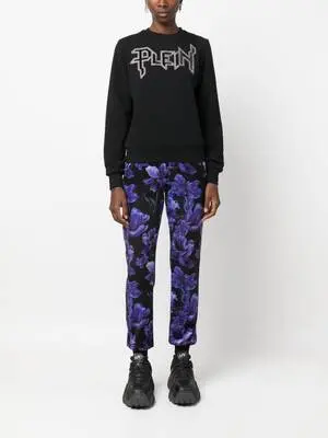 Philipp Plein Crystal Logo Appliqué T-shirt