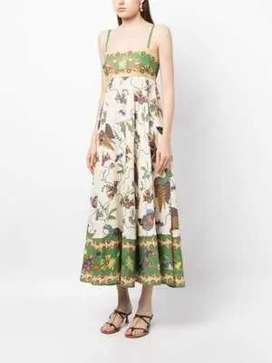 ALEMAIS Birdie Sleeveless Linen Midi Dress