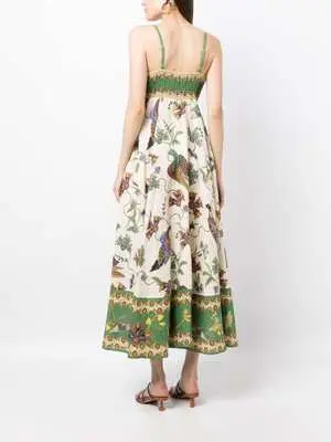 ALEMAIS Birdie Sleeveless Linen Midi Dress