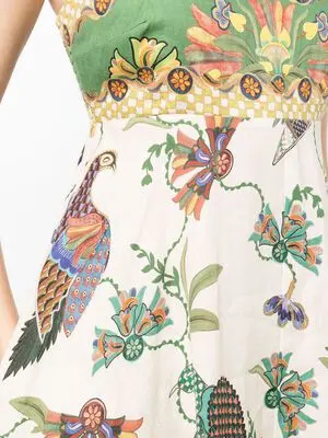 ALEMAIS Birdie Sleeveless Linen Midi Dress