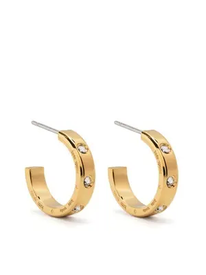 Kate Spade New York Crystal-Embellished Hoop Earrings Gold