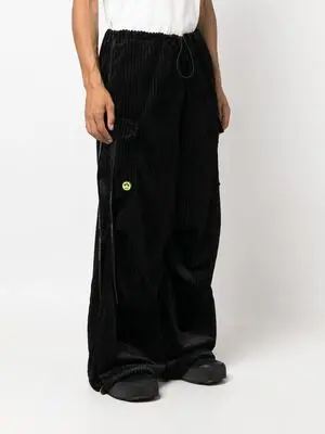 BARROW Ribbed Wide-leg Trousers