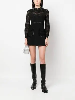 Dsquared2 Logo-lace Minidress - Black