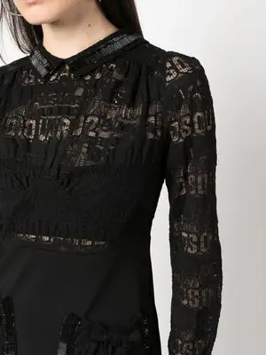 Dsquared2 Logo-lace Minidress - Black