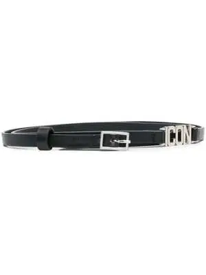 Dsquared2 Be Icon Leather Belt - Black