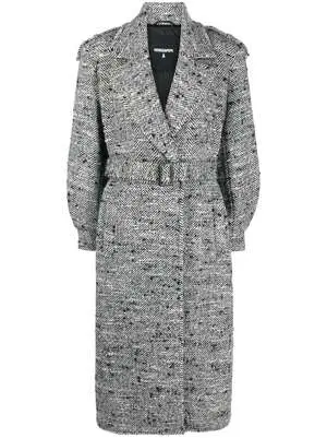 Patrizia Pepe Herringbone Belted Midi Coat