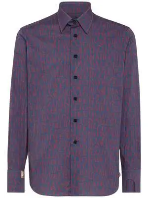 BILLIONAIRE Logo-print Stretch-cotton Shirt