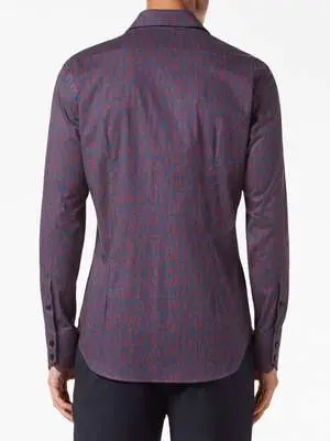 BILLIONAIRE Logo-print Stretch-cotton Shirt