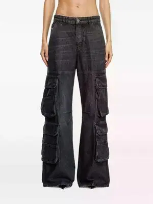 DIESEL® 1996 D-sire Relaxed Low Waist Cargo Jeans - Black