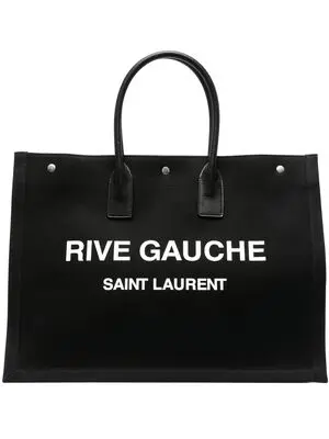 Saint Laurent Large Rive Gauche Tote Bag - Black