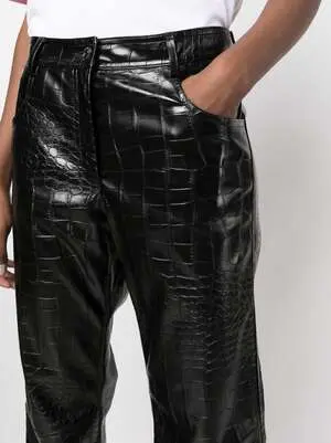 MSGM Embossed Crocodile Straight-leg Trousers