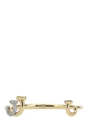 FERRAGAMO Braided Double-Wrap Bracelet Gold