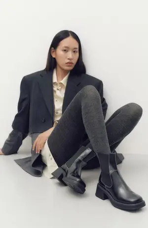 VAGABOND SHOEMAKERS Dorah Chelsea Boot - Black/white Leather