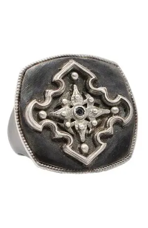 Armenta Romero Cross Signet Ring - Silver