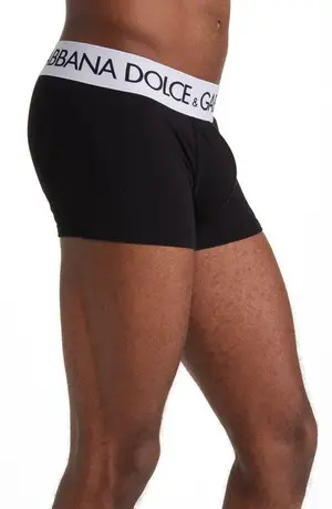Dolce & Gabbana Cotton Stretch Jersey Boxer Briefs - Black