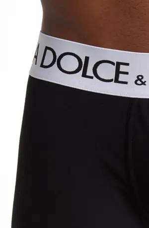 Dolce & Gabbana Cotton Stretch Jersey Boxer Briefs - Black