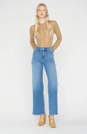 FRAME Le Slim Palazzo Ankle Jeans - Drizzle