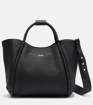 Max Mara Marine Leather Tote - Black