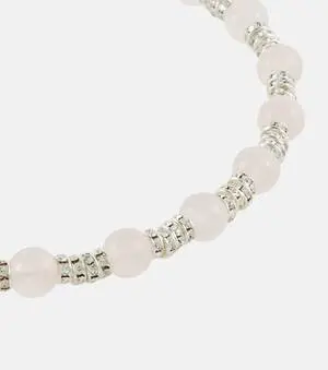 Magda Butrym Embellished Necklace With Rose Quartz